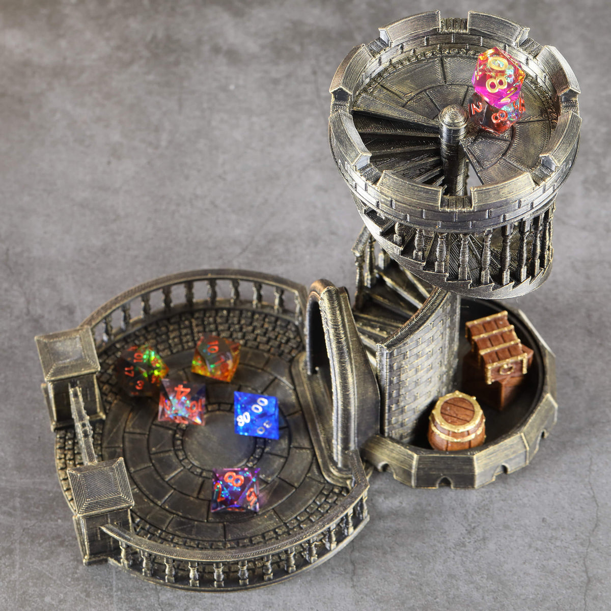 Gold DND Dice Tower For Board Games